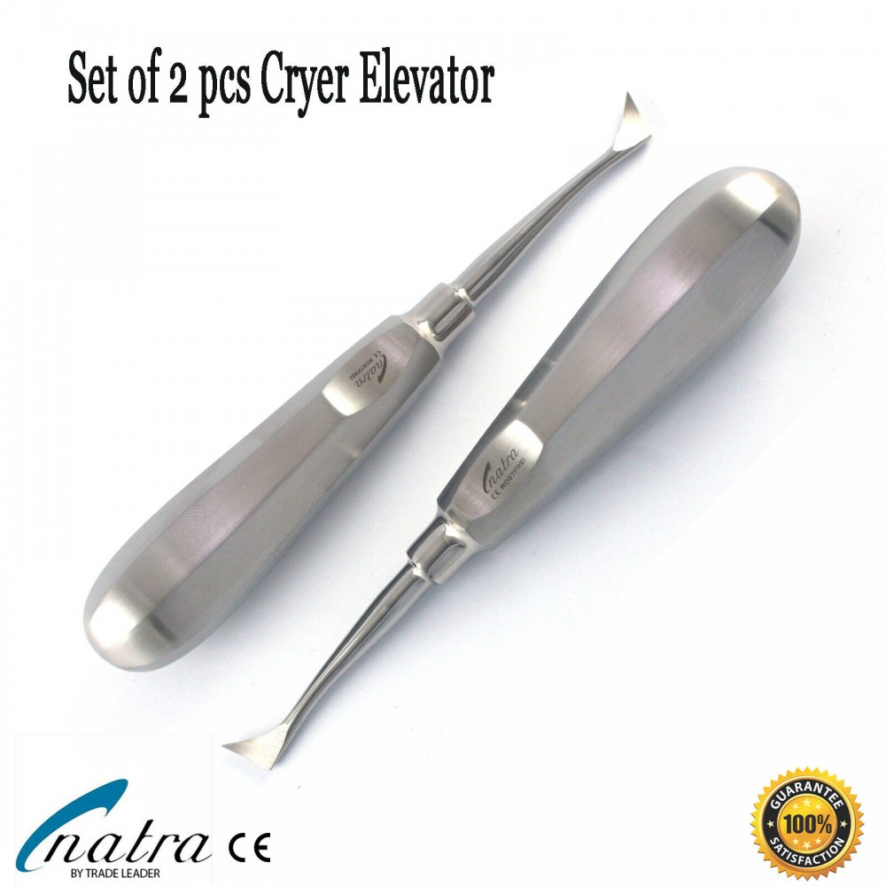 2 Pcs Dental Root Elevators Oral Surgery PDL Luxating Cryer Elevator