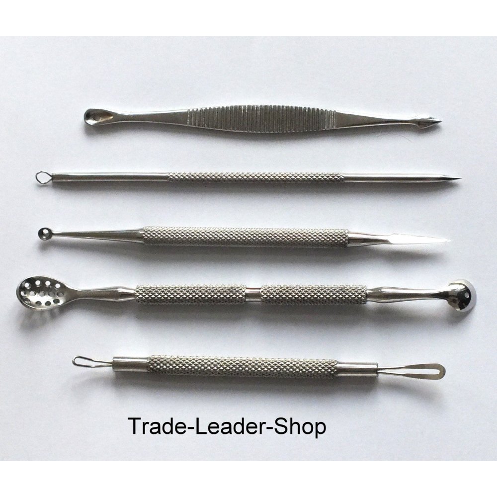5 Facial Care Set comedone extractors blackhead Remover NATRA Germany