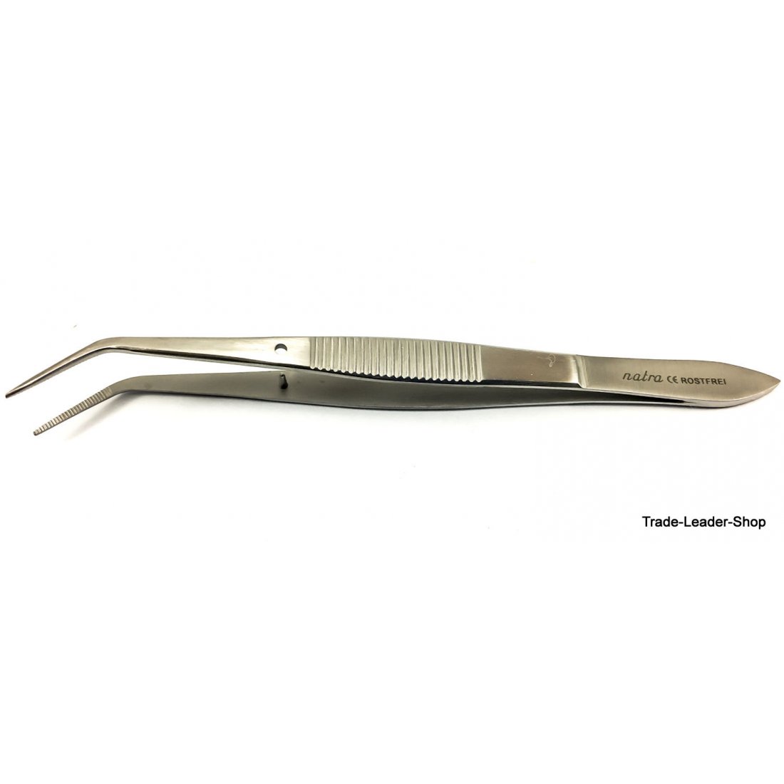 Splinter tweezer forceps 12 cm curved Surgical jewelry tweezers serrated NATRA